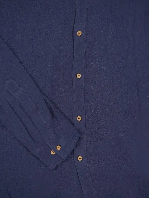 Spiritum Tulum Indigo Balam Cotton Shirt - Blue