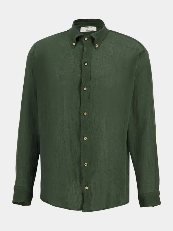 Spiritum Tulum Forest Balam Cotton Shirt - Green