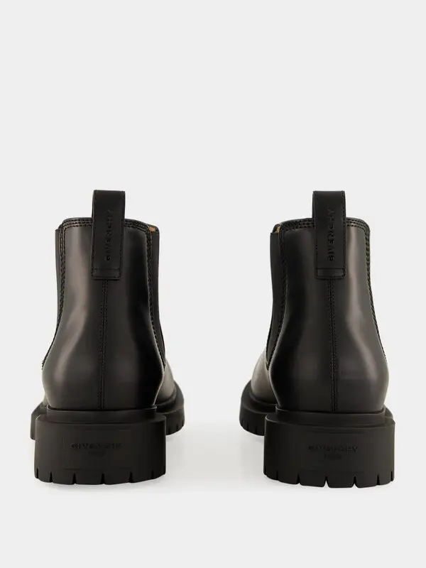 Givenchy Brushed Leather Chelsea Boots