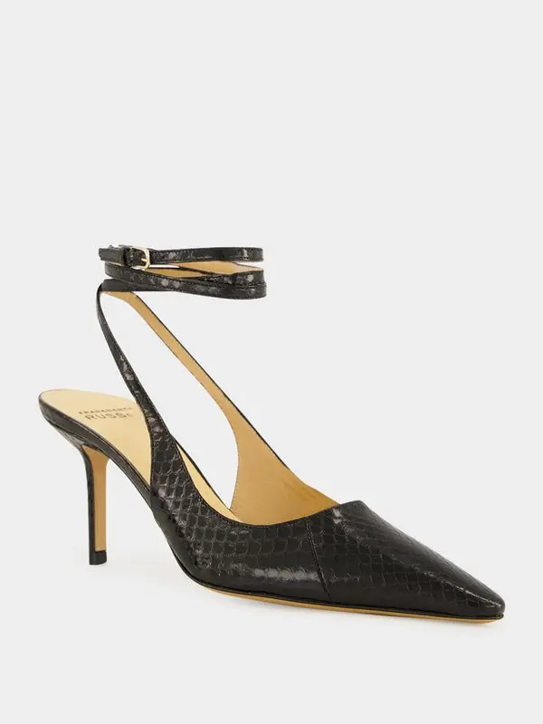 FRANCESCO RUSSO Watersnake Slingback Pumps
