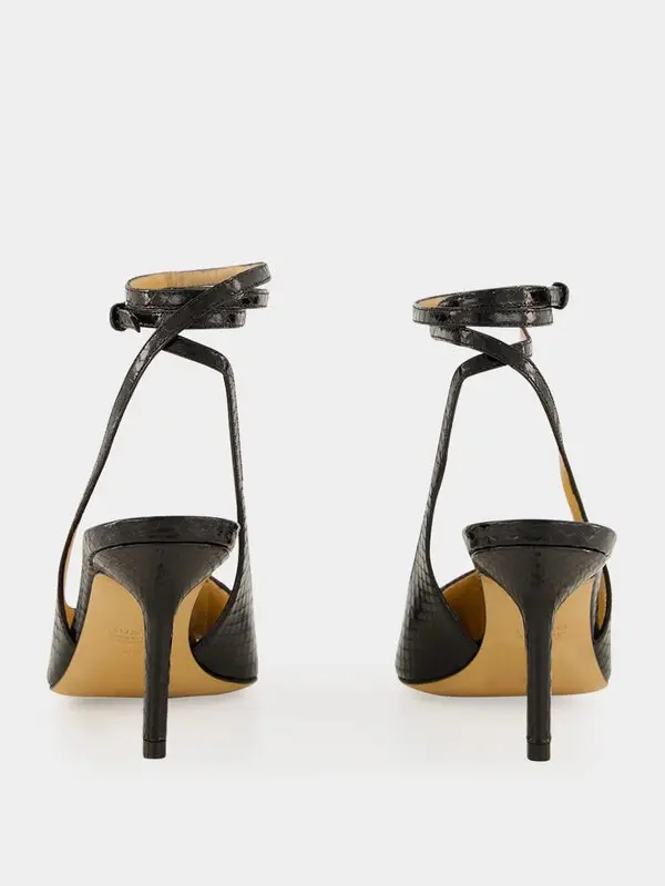 FRANCESCO RUSSO Watersnake Slingback Pumps