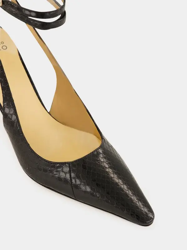 FRANCESCO RUSSO Watersnake Slingback Pumps