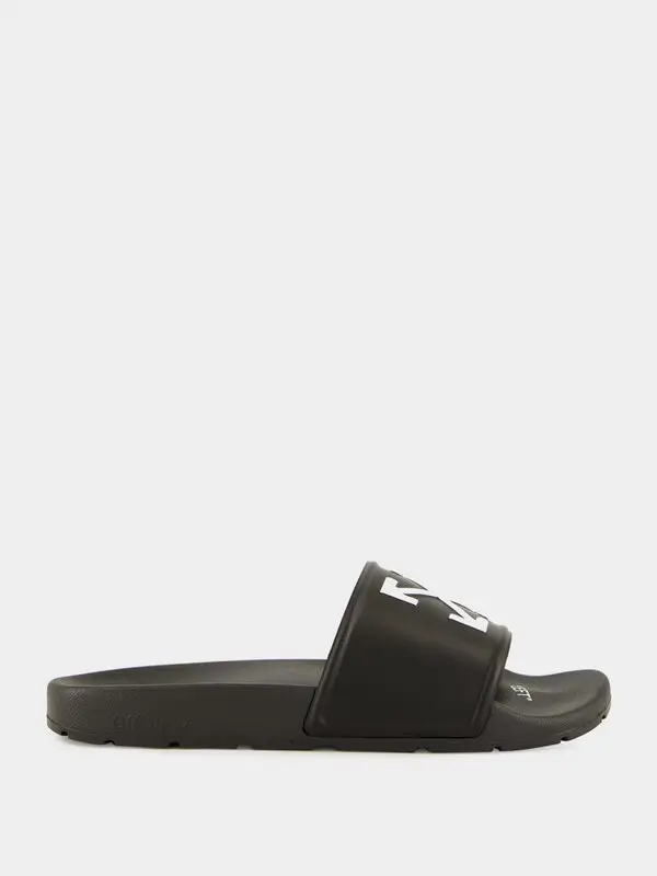 Off-White Black Arrow Rubber Sliders - White