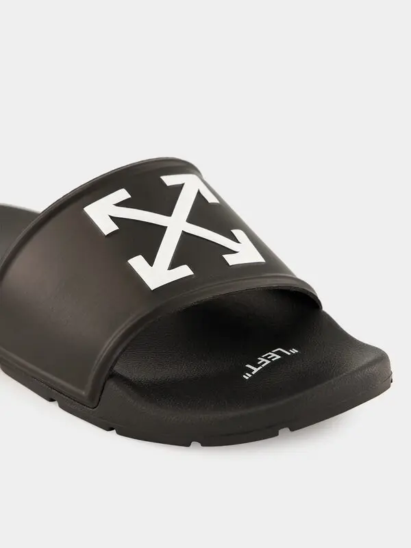 Off-White Arrow Rubber Sliders - White