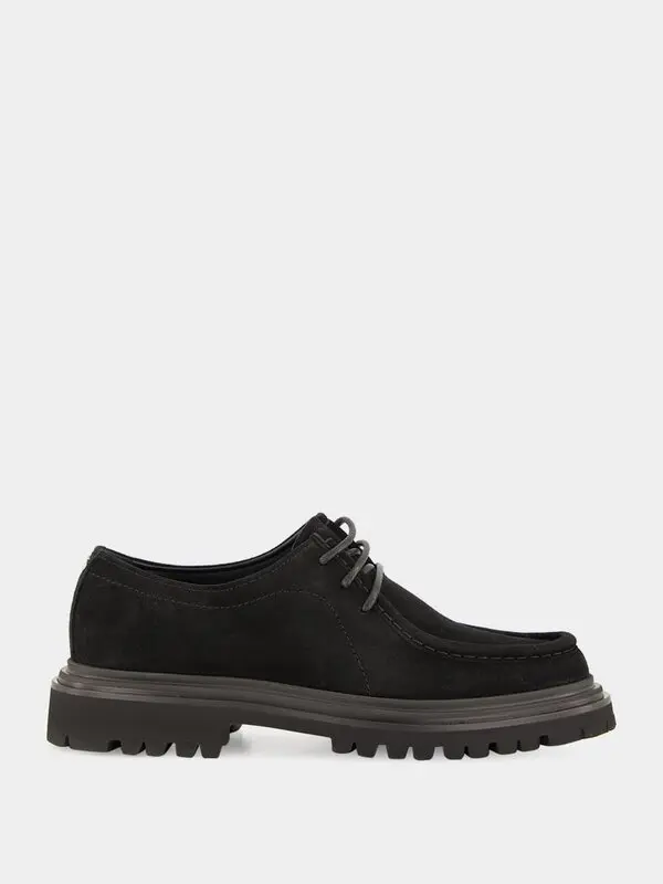 Dolce & Gabbana Split Calfskin Derby Shoes - Black