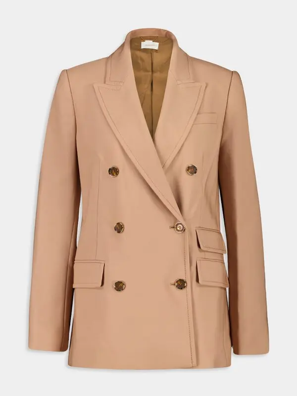 Zimmermann Hypnotic Double-breasted Wool Blazer