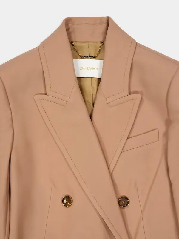 Zimmermann Hypnotic Double-breasted Wool Blazer