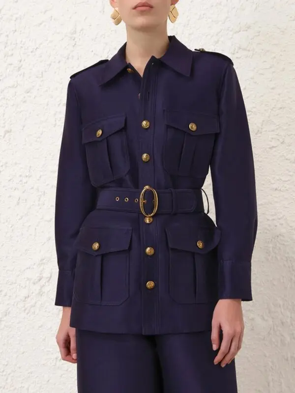 Zimmermann Hypnotic Utility Jacket - Blue