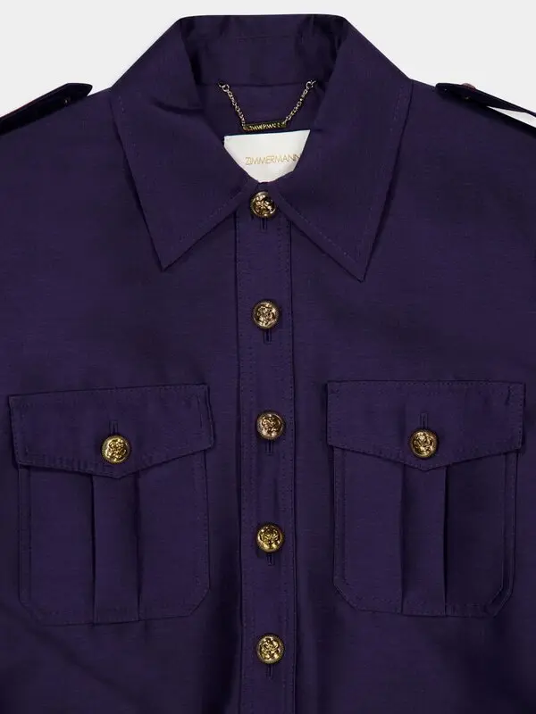Zimmermann Hypnotic Utility Jacket - Blue