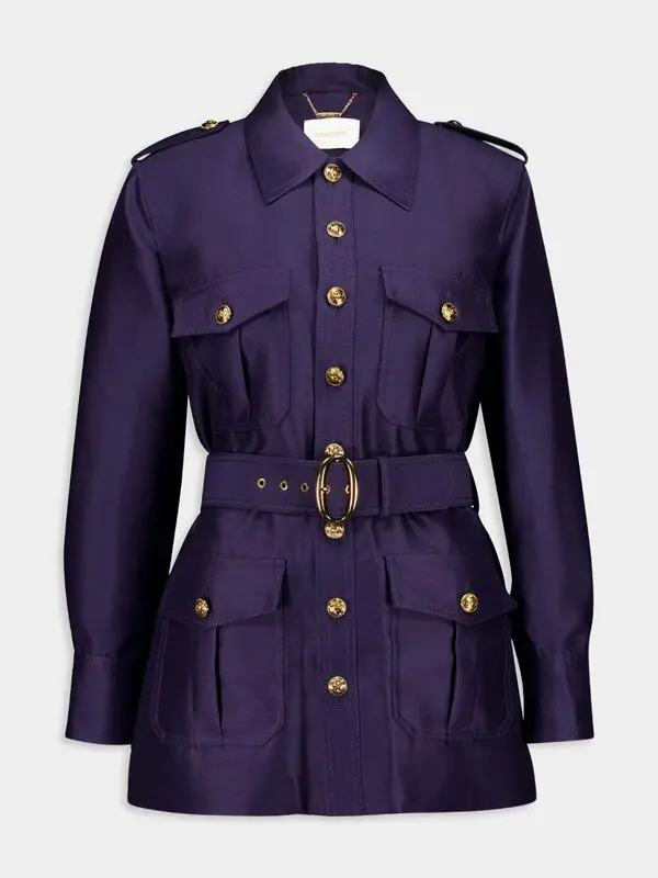 Zimmermann Hypnotic Utility Jacket - Blue
