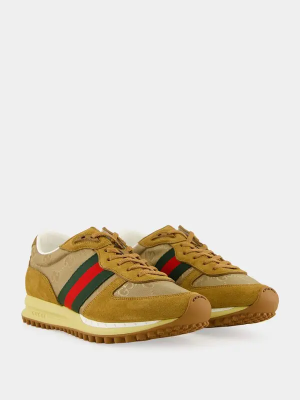 Gucci Re-motion Gg Canvas Trainers - Brown