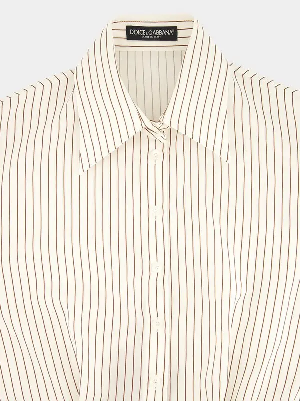 Dolce & Gabbana Pinstripe Silk-cotton Shirt
