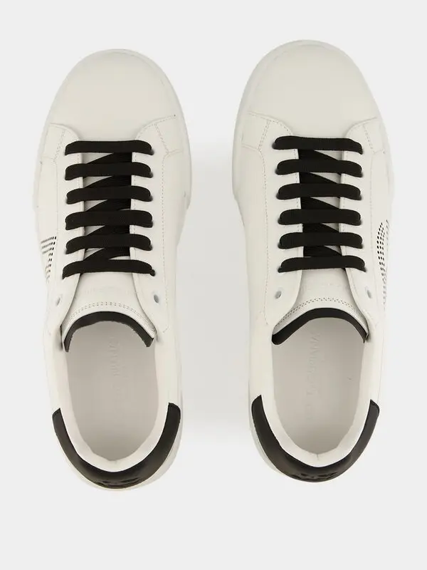 Dolce & Gabbana Calfskin Portofino Sneakers - White