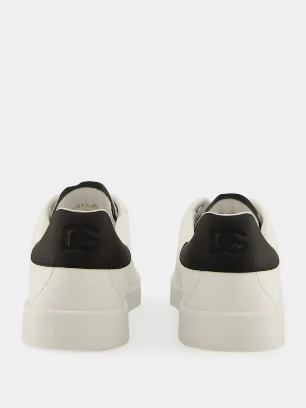 Dolce & Gabbana Calfskin Portofino Sneakers - White