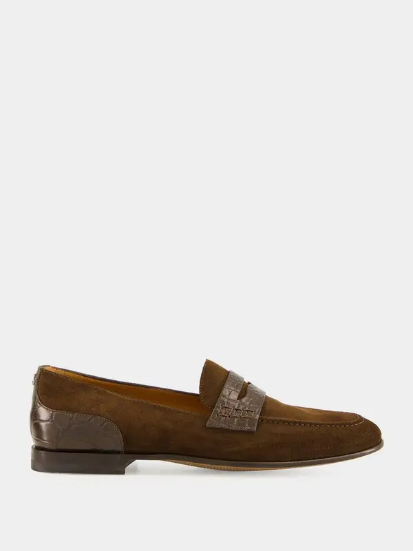 Dolce & Gabbana Calfskin And Alligator Loafers - Brown