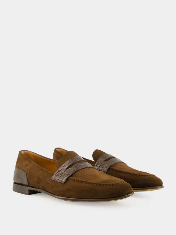 Dolce & Gabbana Calfskin And Alligator Loafers