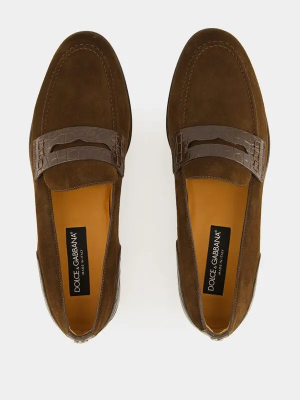 Dolce & Gabbana Calfskin And Alligator Loafers