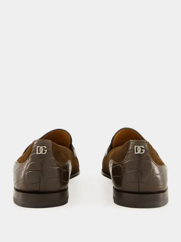 Dolce & Gabbana Calfskin And Alligator Loafers