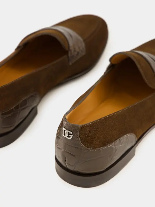 Dolce & Gabbana Calfskin And Alligator Loafers