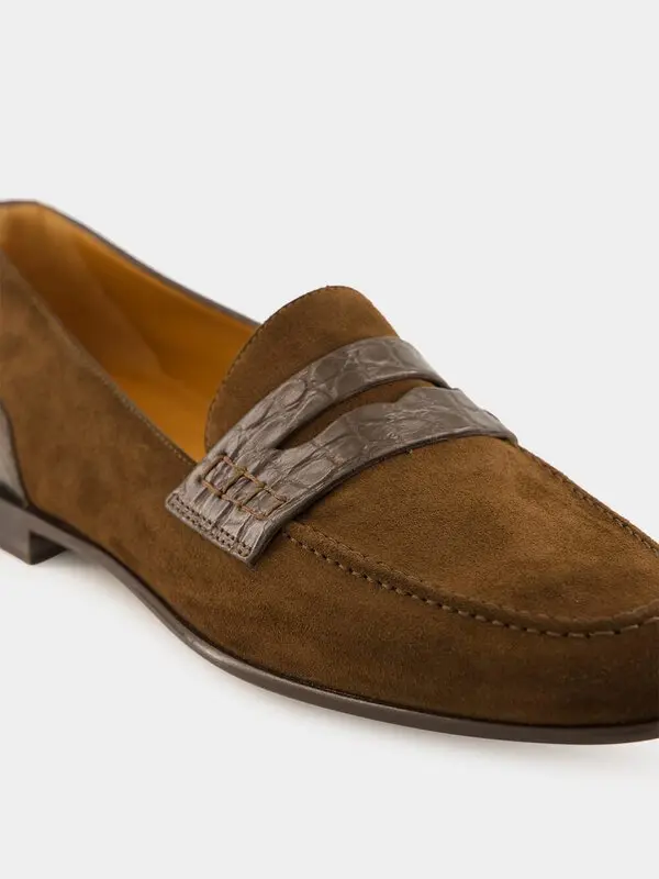 Dolce & Gabbana Calfskin And Alligator Loafers