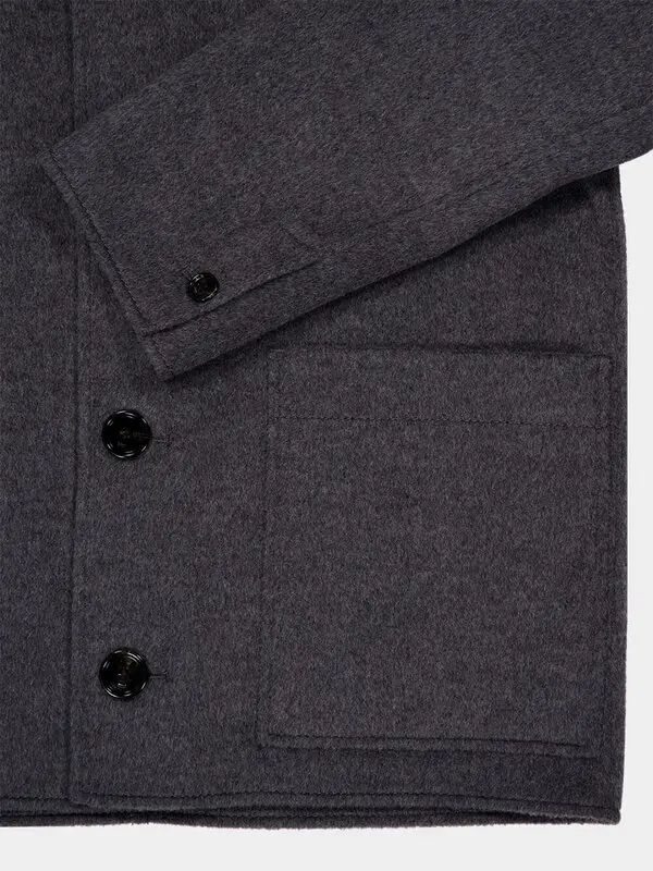 AMI Paris Heather Wool Cashmere Boxy Jacket