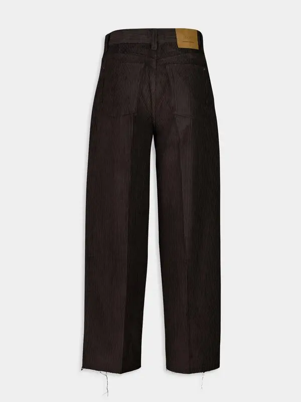 AMI Paris Cotton Corduroy Large Fit Trousers