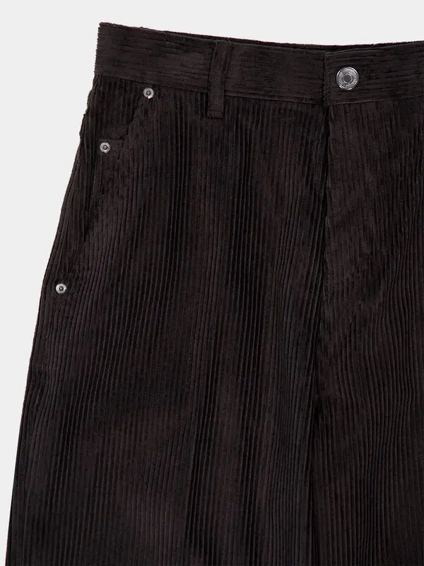 AMI Paris Cotton Corduroy Large Fit Trousers