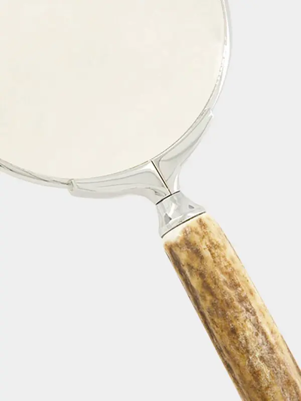 LORENZI MILANO Stag Antler Magnifying Glass
