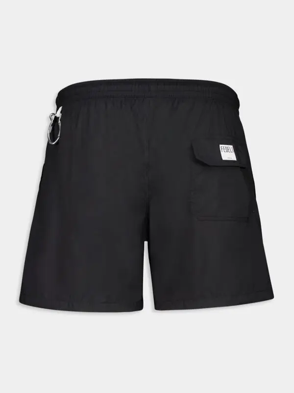 Fedeli Madeira Swim Shorts - Black