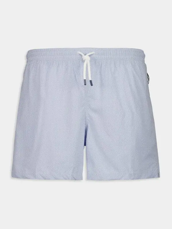 Fedeli Madeira Sakar Stamp Woven Swim Shorts - Blue