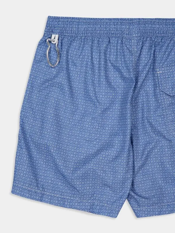 Fedeli Madeira Airstop Stamp Woven Swim Shorts - Blue