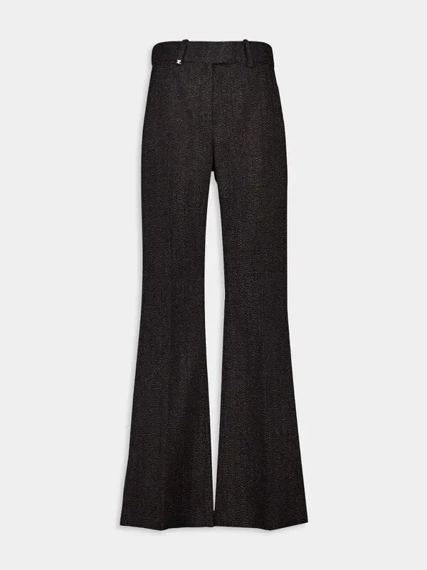 COURREGES Tailored Baggy Wool Trousers - Black