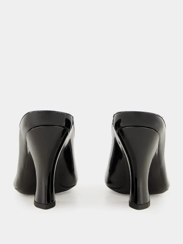 Givenchy Sculpted Patent Heeled Mules - Black