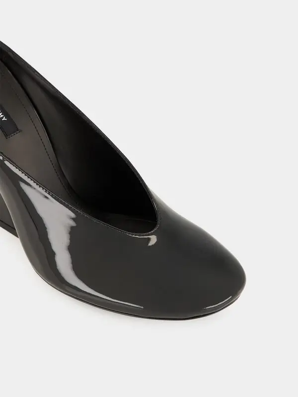 Givenchy Sculpted Patent Heeled Mules - Black