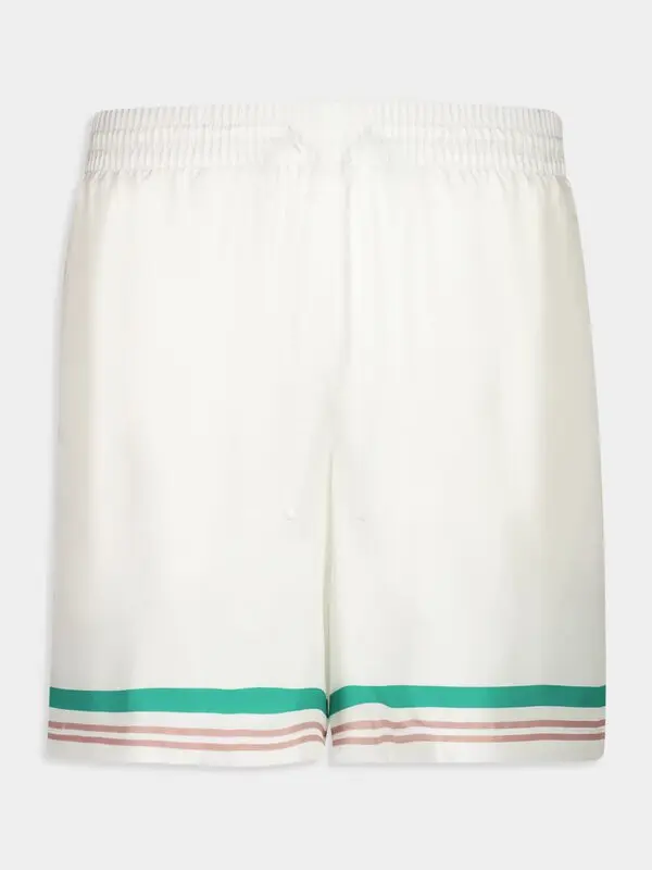 Casablanca Casa Way Silk Shorts - White