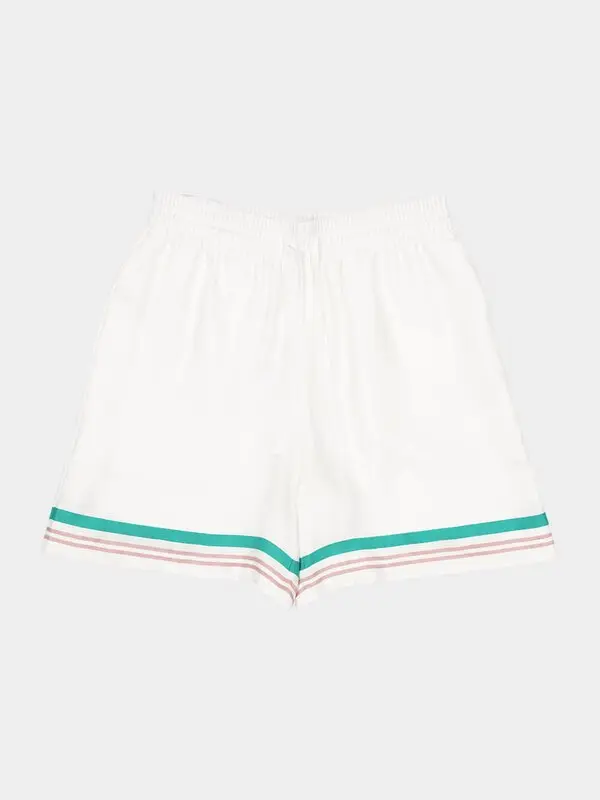 Casablanca Casa Way Silk Shorts - White