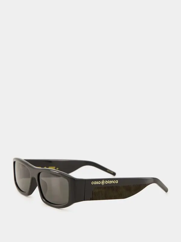 Casablanca Rectangular Sunglasses - Black