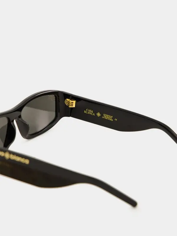 Casablanca Rectangular Sunglasses - Black