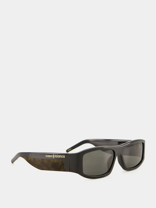 Casablanca Rectangular Sunglasses - Black
