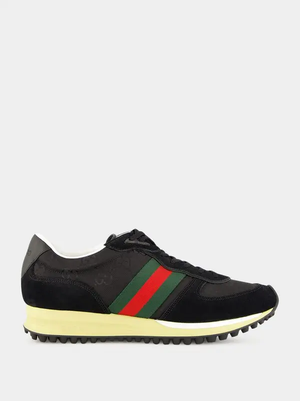 Gucci Re-motion Gg Canvas Trainers - Black