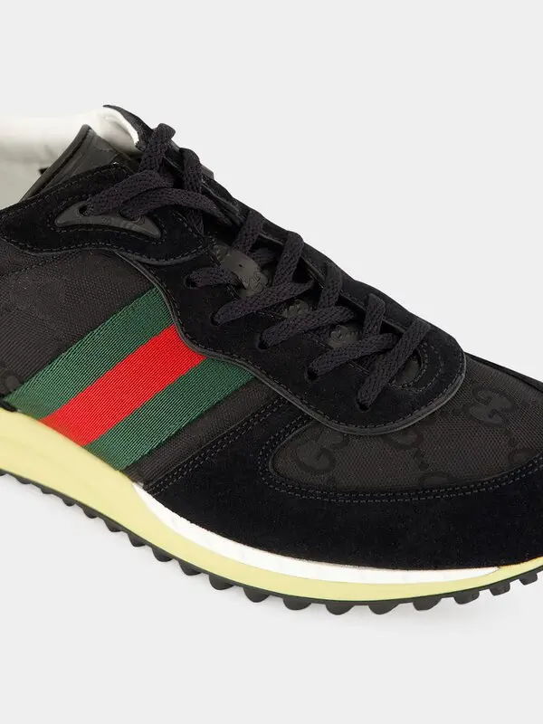 Gucci Re-motion Gg Canvas Trainers - Black