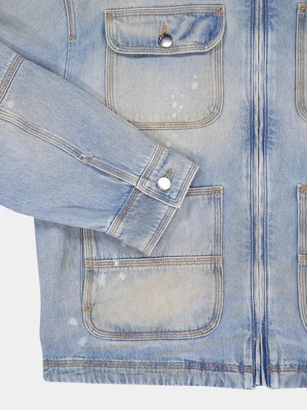 Amiri Antique Indigo Denim Work Jacket - Blue