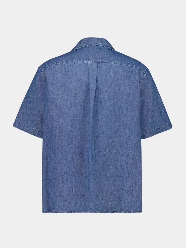 Valentino Garavani Denim Bowling Shirt - Blue