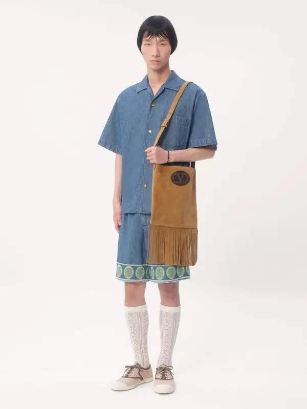 Valentino Garavani Denim Bowling Shirt