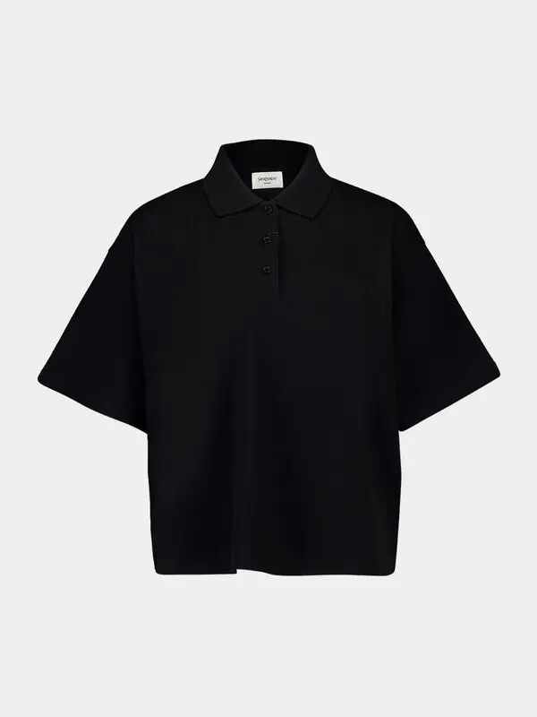 Saint Laurent Cassandre Polo Shirt - Black