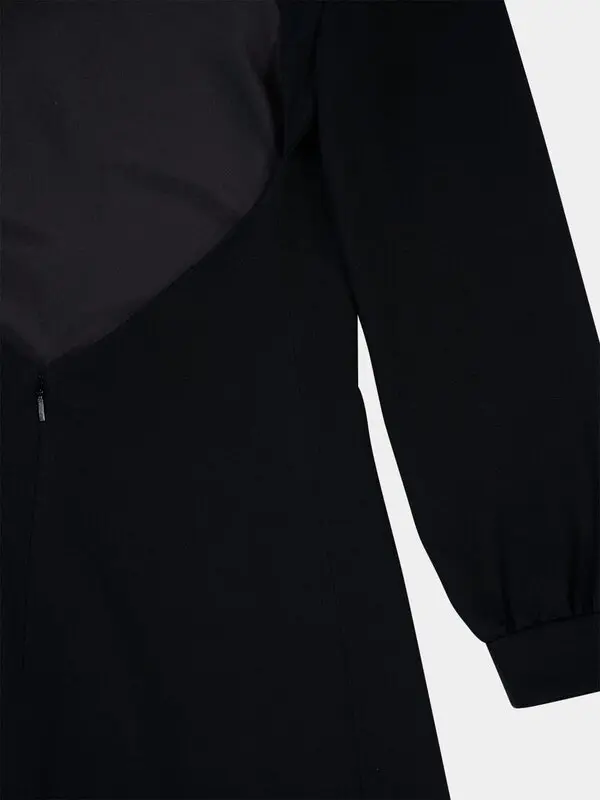 Saint Laurent Backless Mini Dress In Sable - Black