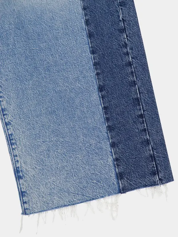 MOTHER The Pipe Dream Button Sneak Fray Jeans