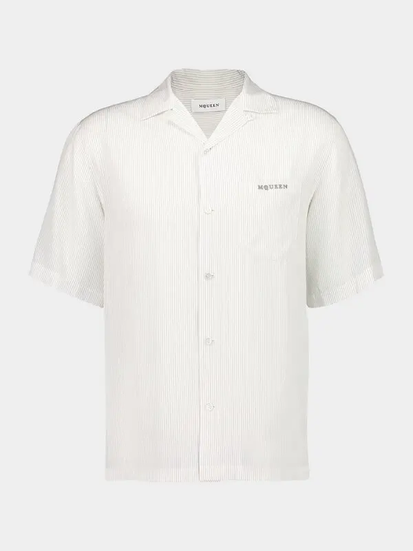 Alexander McQueen Striped Hawaiian Shirt