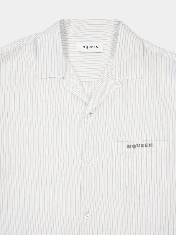 Alexander McQueen Striped Hawaiian Shirt