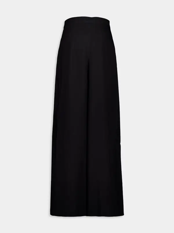 MARRAKSHI LIFE High-waisted Pleated Cotton Trousers